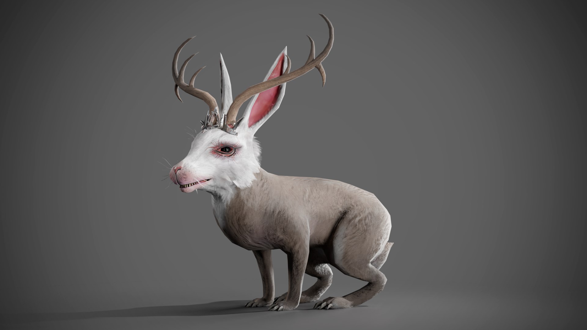 3D Undead Rabbit - Jackalope - TurboSquid 2153257