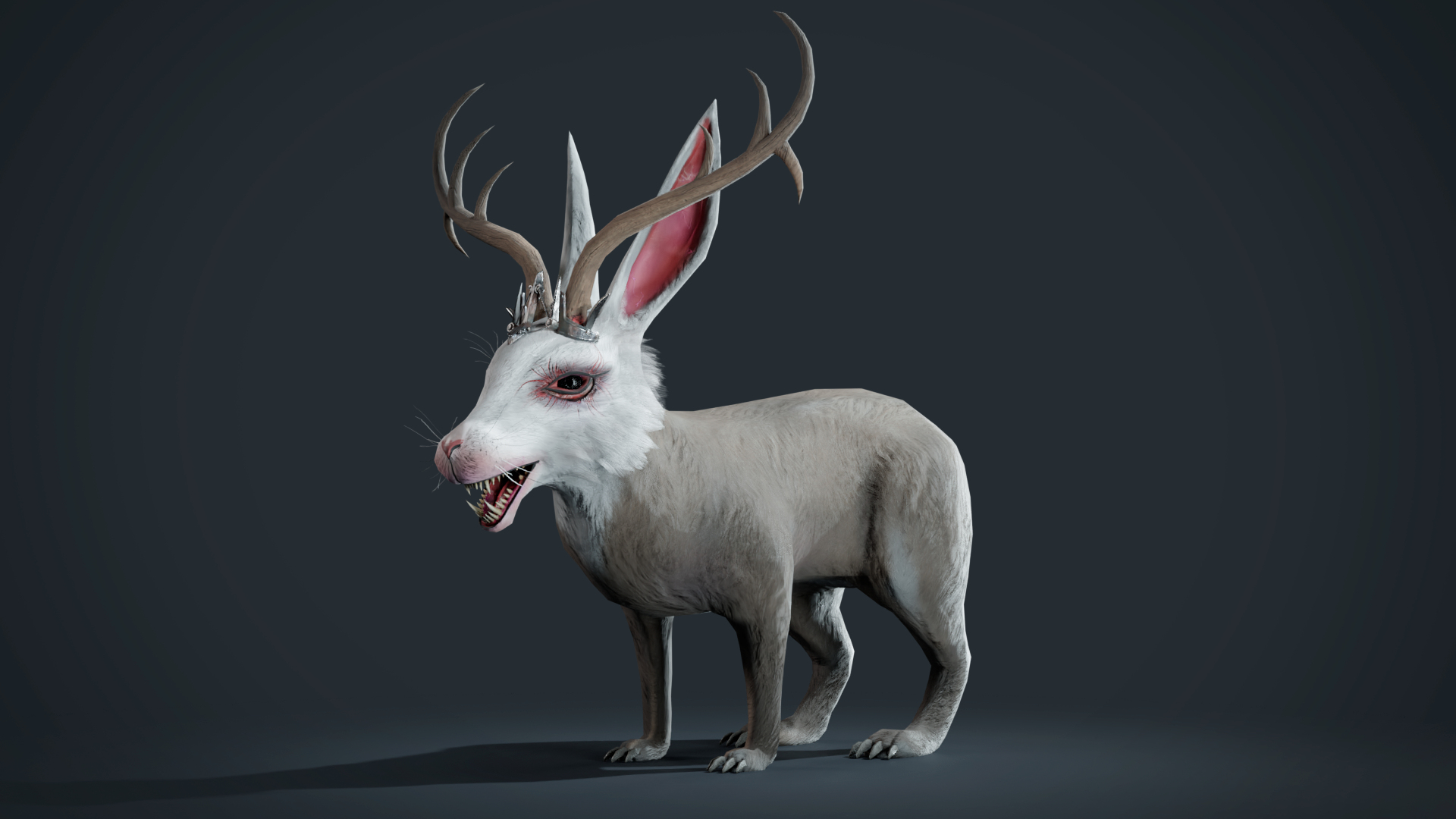 3D Undead Rabbit - Jackalope - TurboSquid 2153257