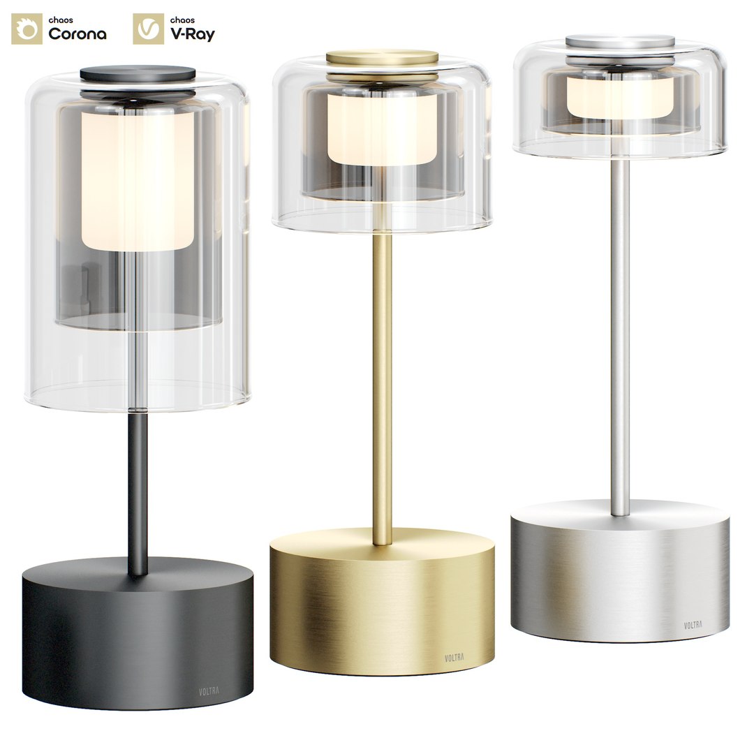 Voltra Hemera Table Lamp Set 3D - TurboSquid 2180922