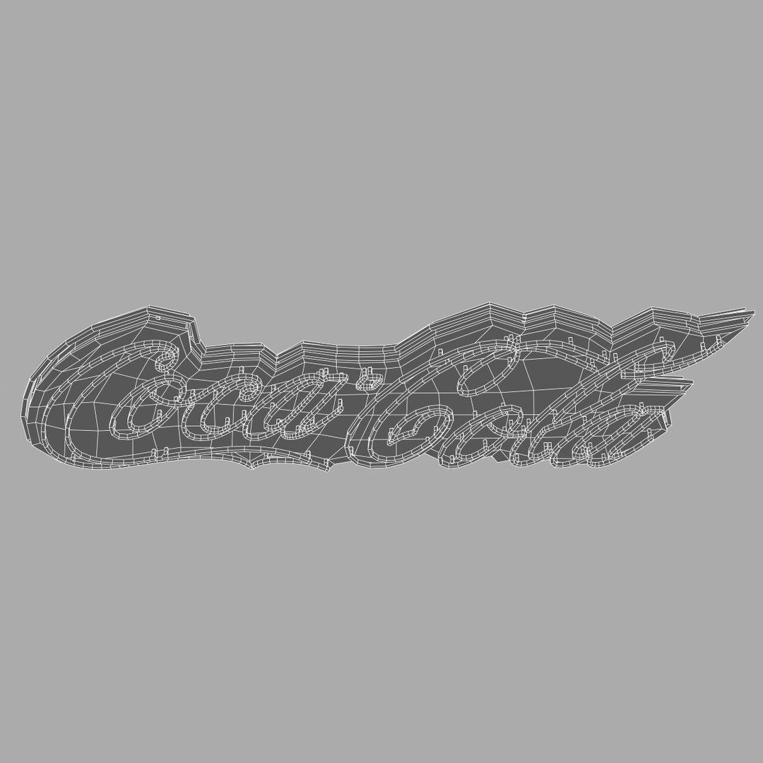 3d Coca Cola Neon Sign Model