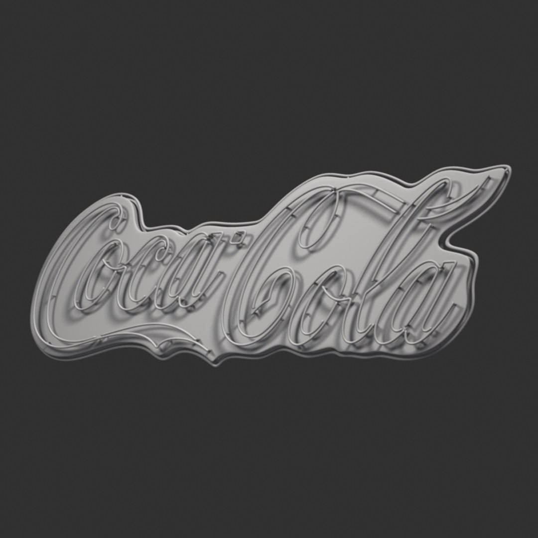 3d Coca Cola Neon Sign Model