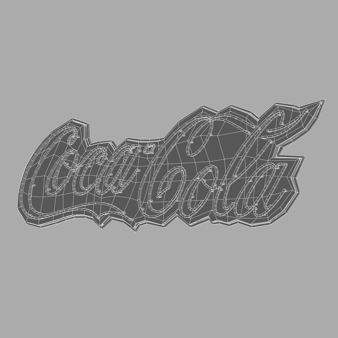 3d Coca Cola Neon Sign Model