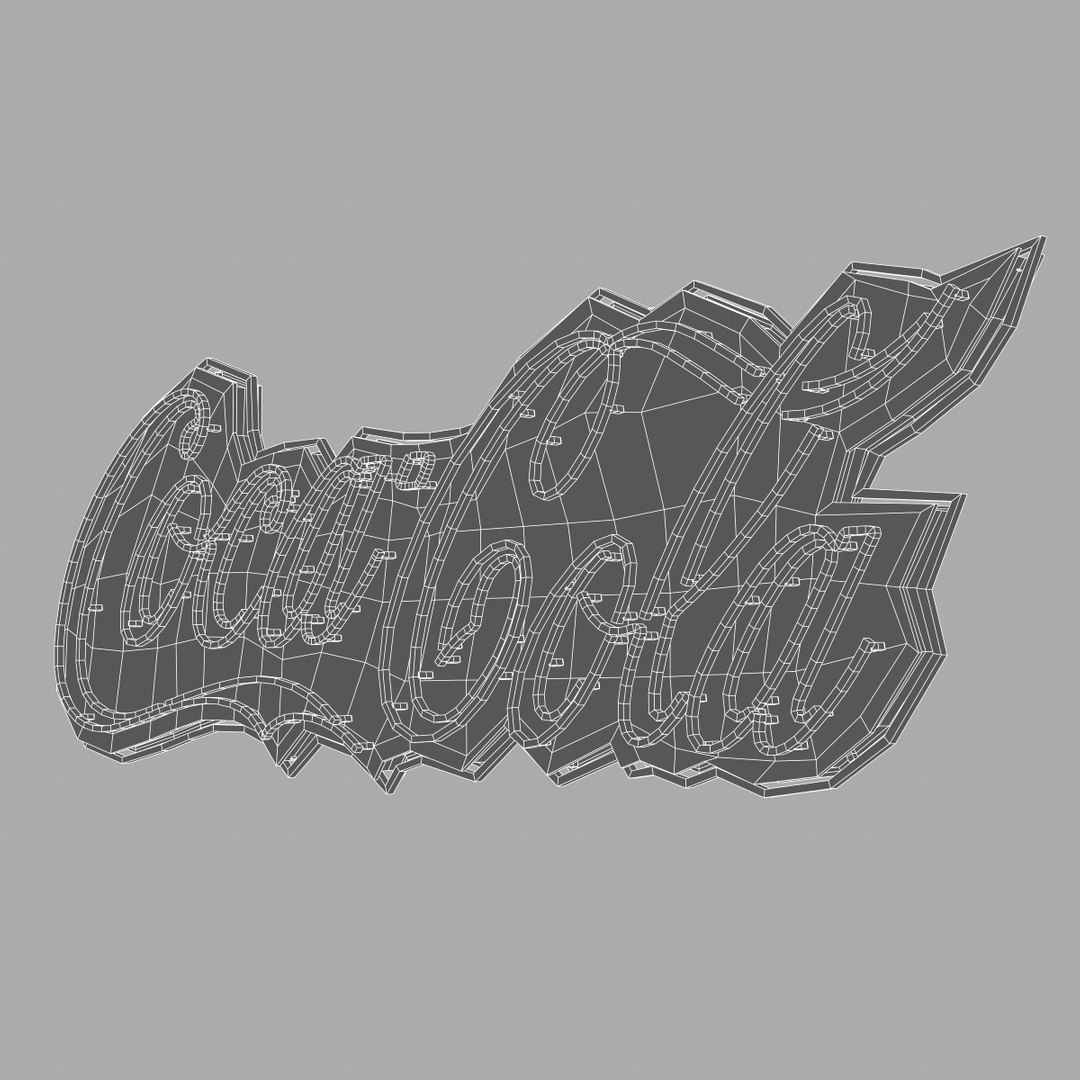 3d Coca Cola Neon Sign Model
