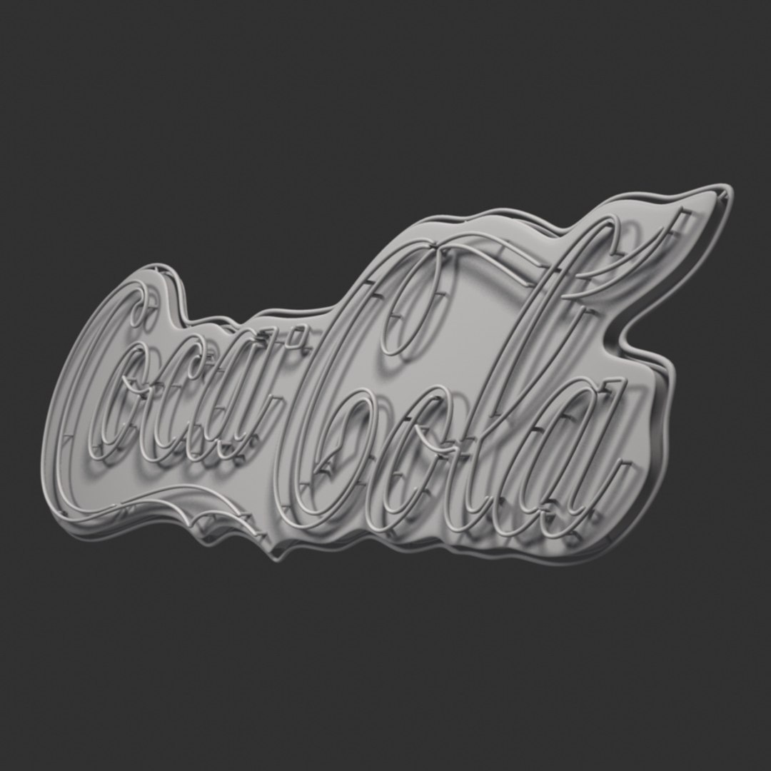 3d Coca Cola Neon Sign Model