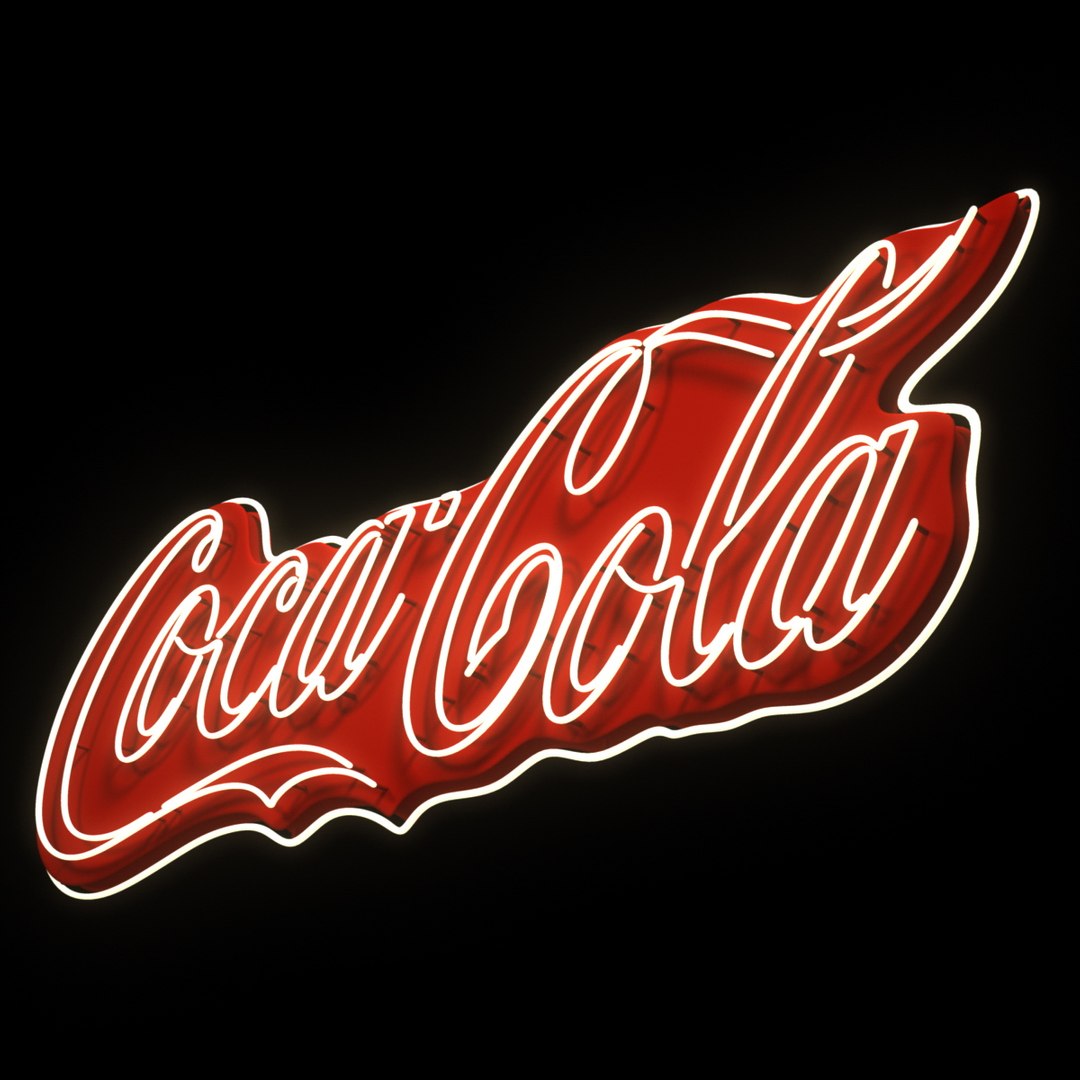 3d Coca Cola Neon Sign Model