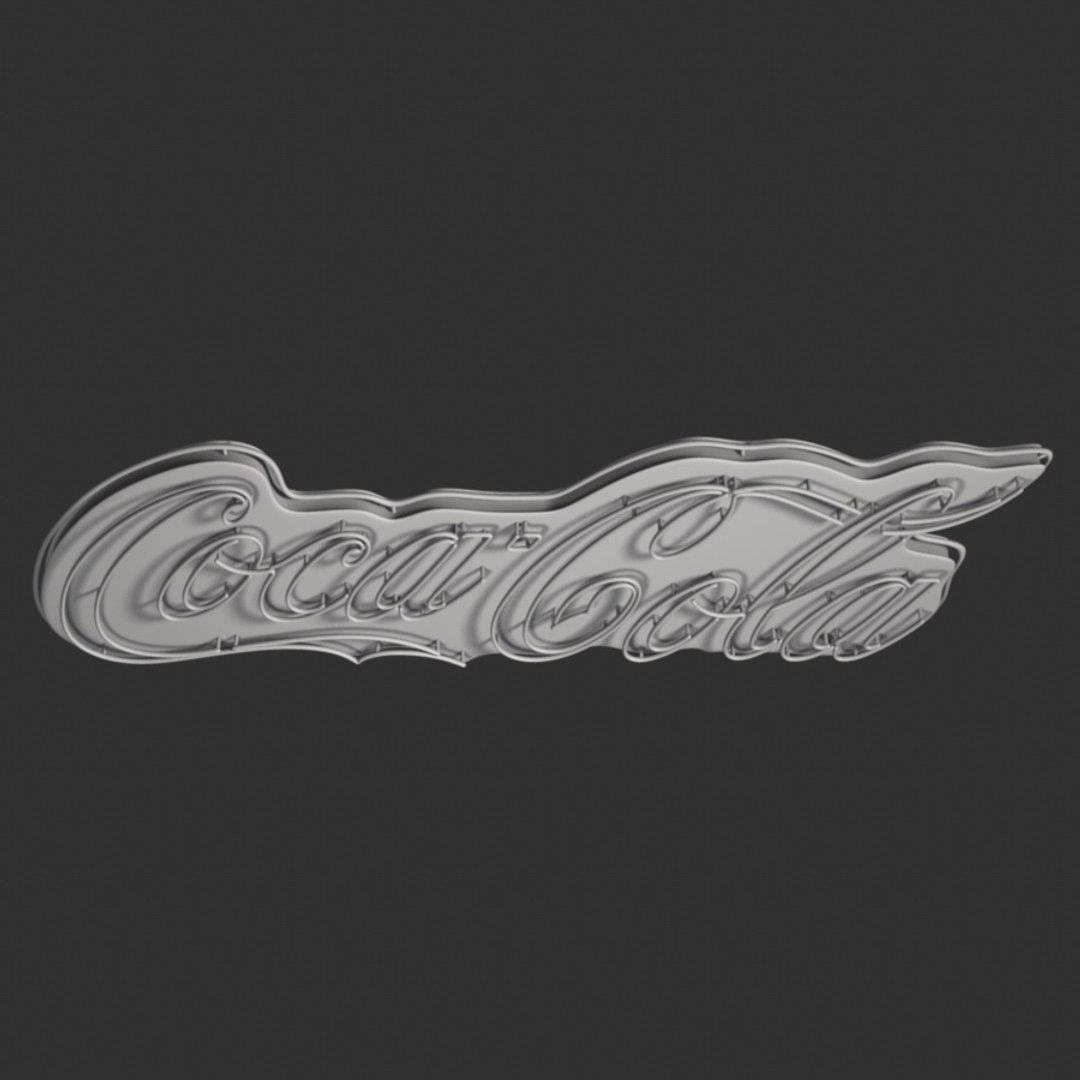 3d Coca Cola Neon Sign Model