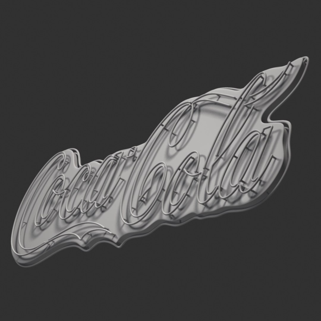 3d Coca Cola Neon Sign Model