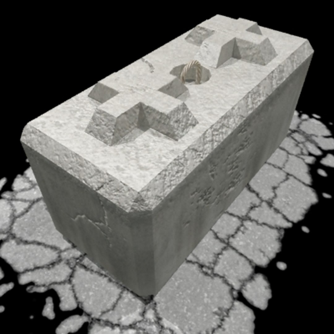 3d model of barrier block
