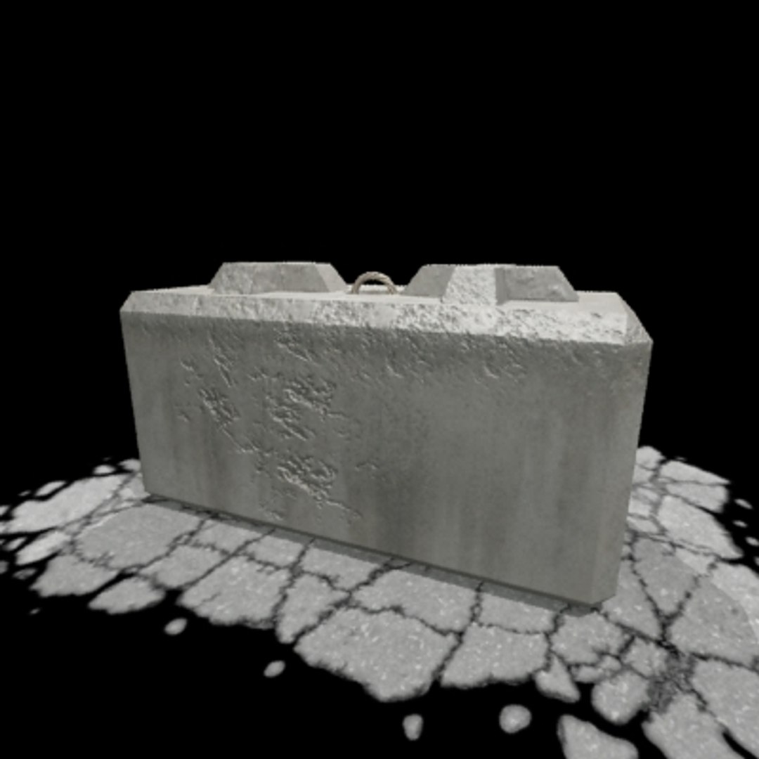 3d model of barrier block