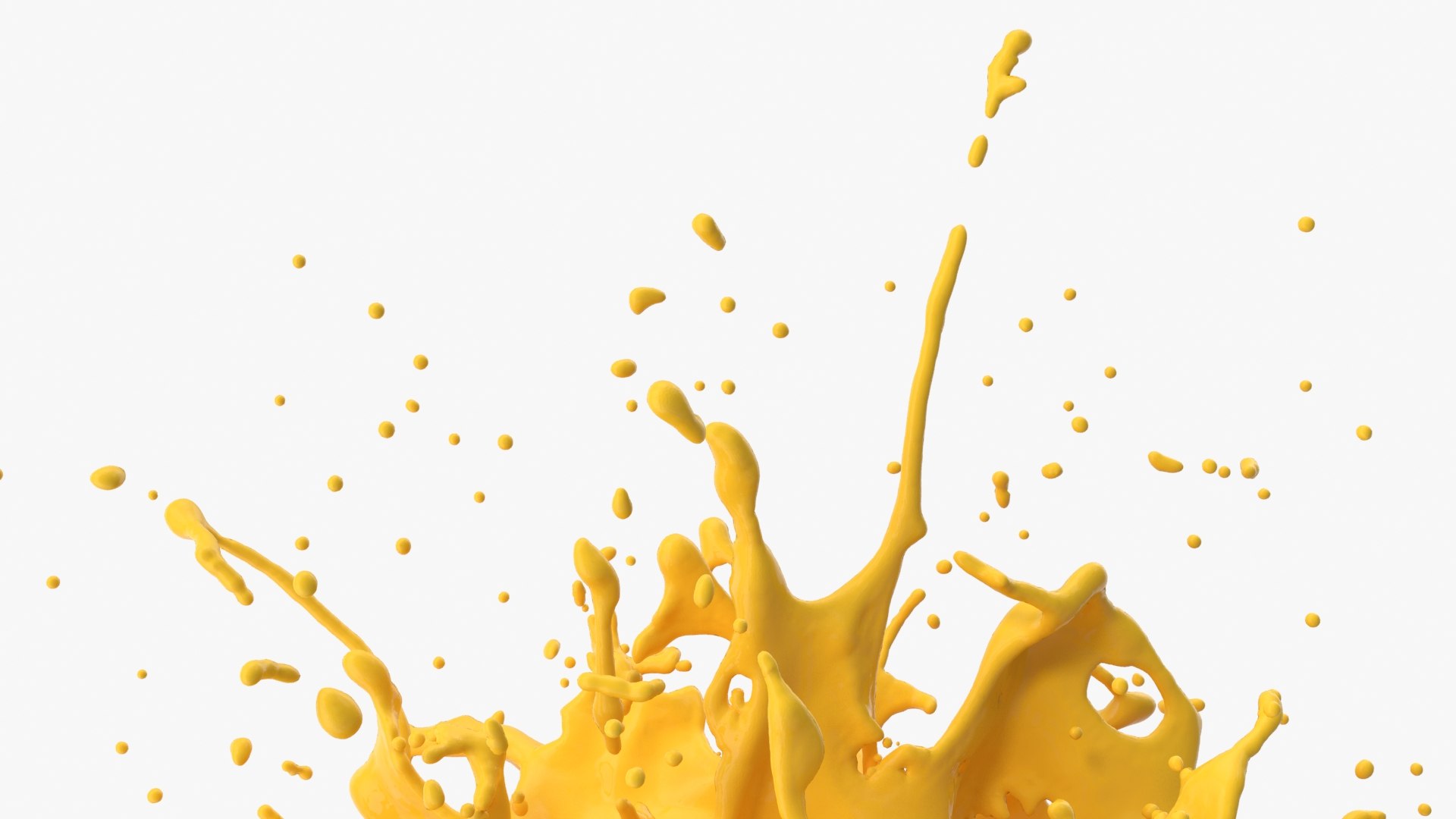 3D Yellow Splash 19 - TurboSquid 1872516