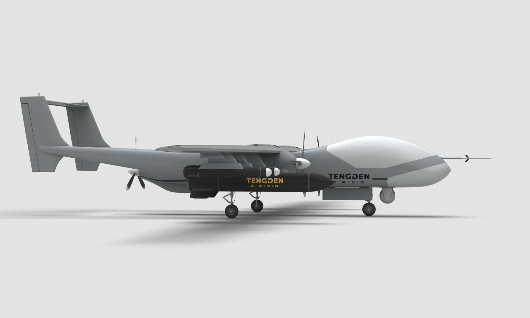 Twin-tailed Scorpion UAV 3D Model - TurboSquid 2241287