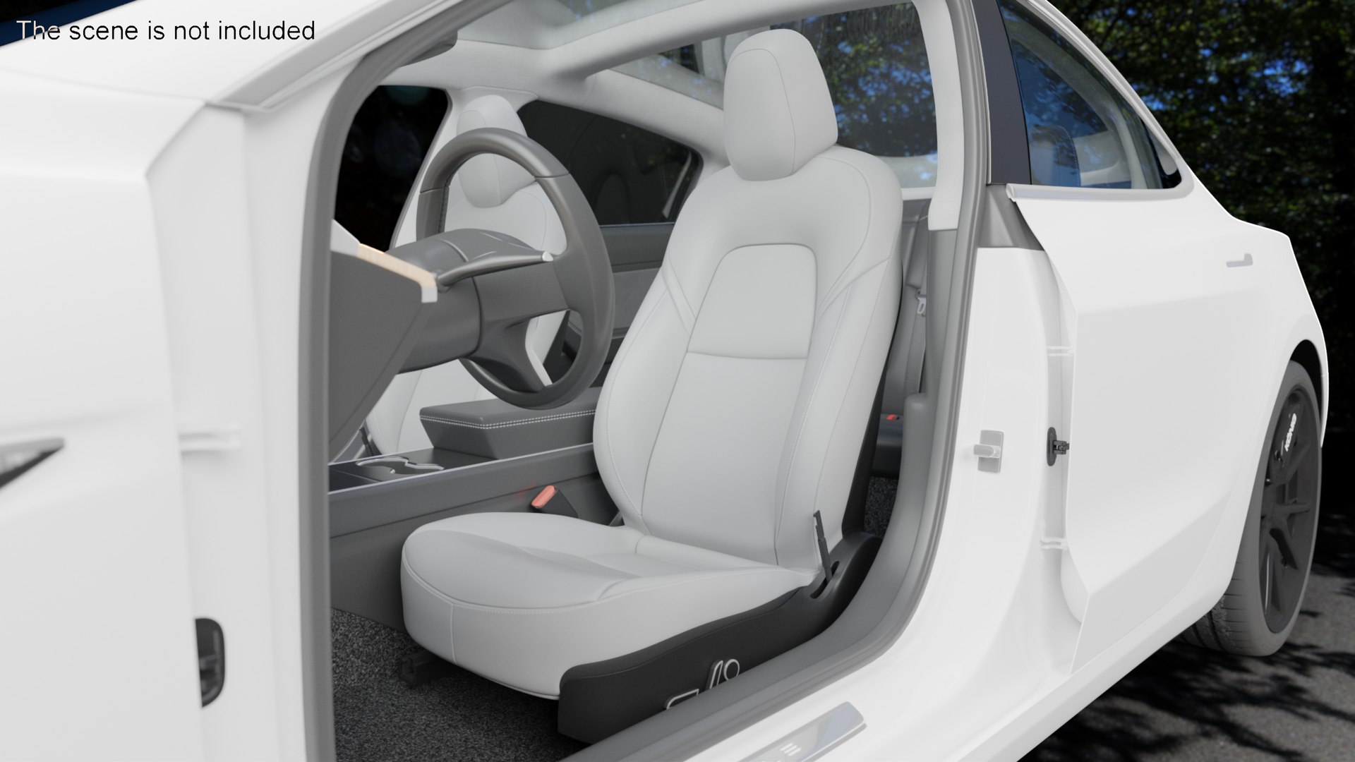 Car Front Left Seat Gray Leather 3D - TurboSquid 2174293
