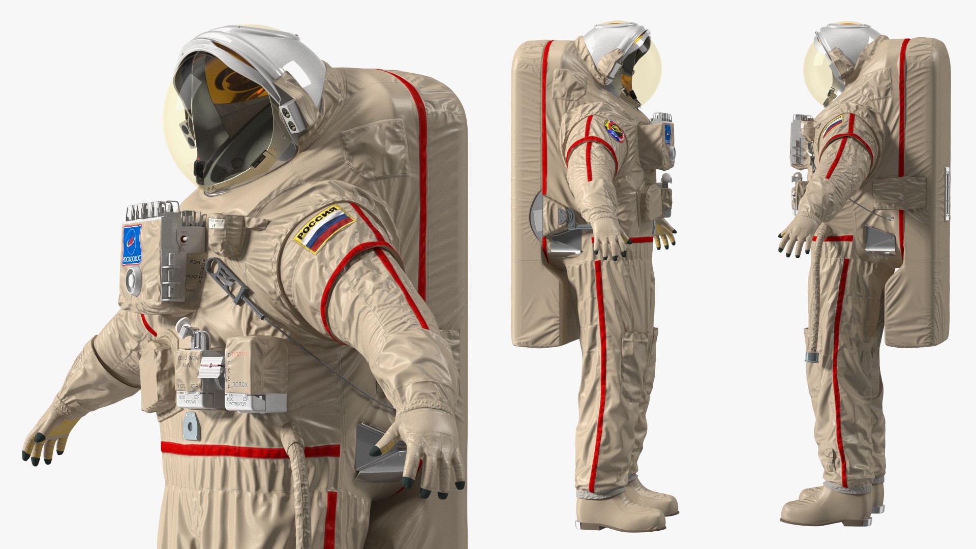 Russian Astronaut Spacesuit Orlan MK 3D Model - TurboSquid 2205377
