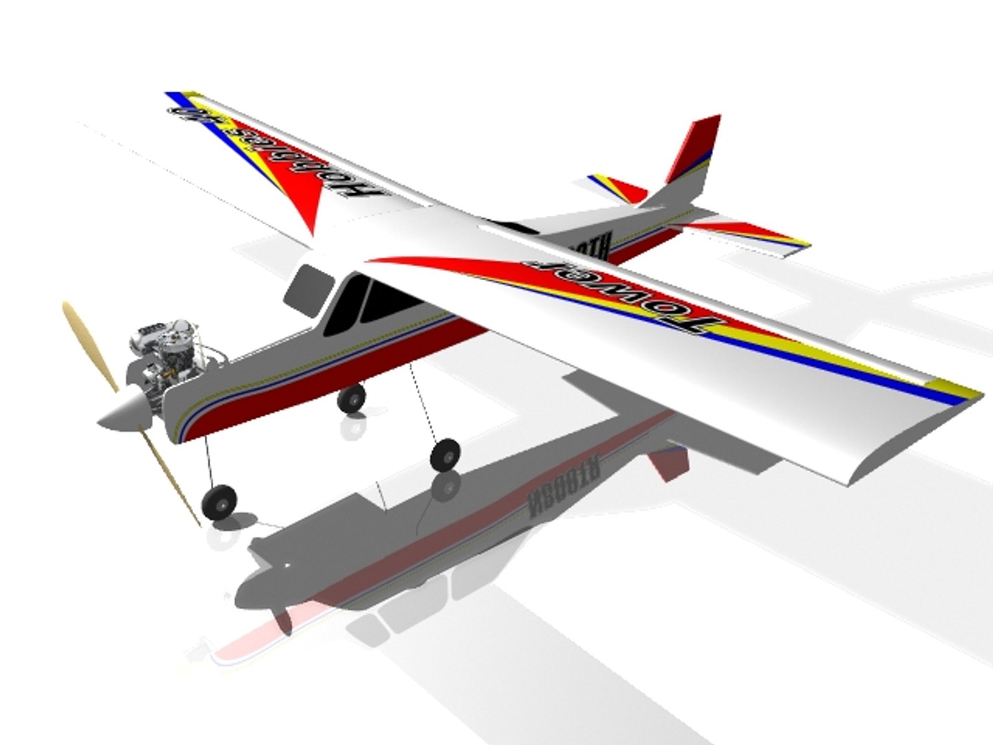remote control trainer40 plane 3d model