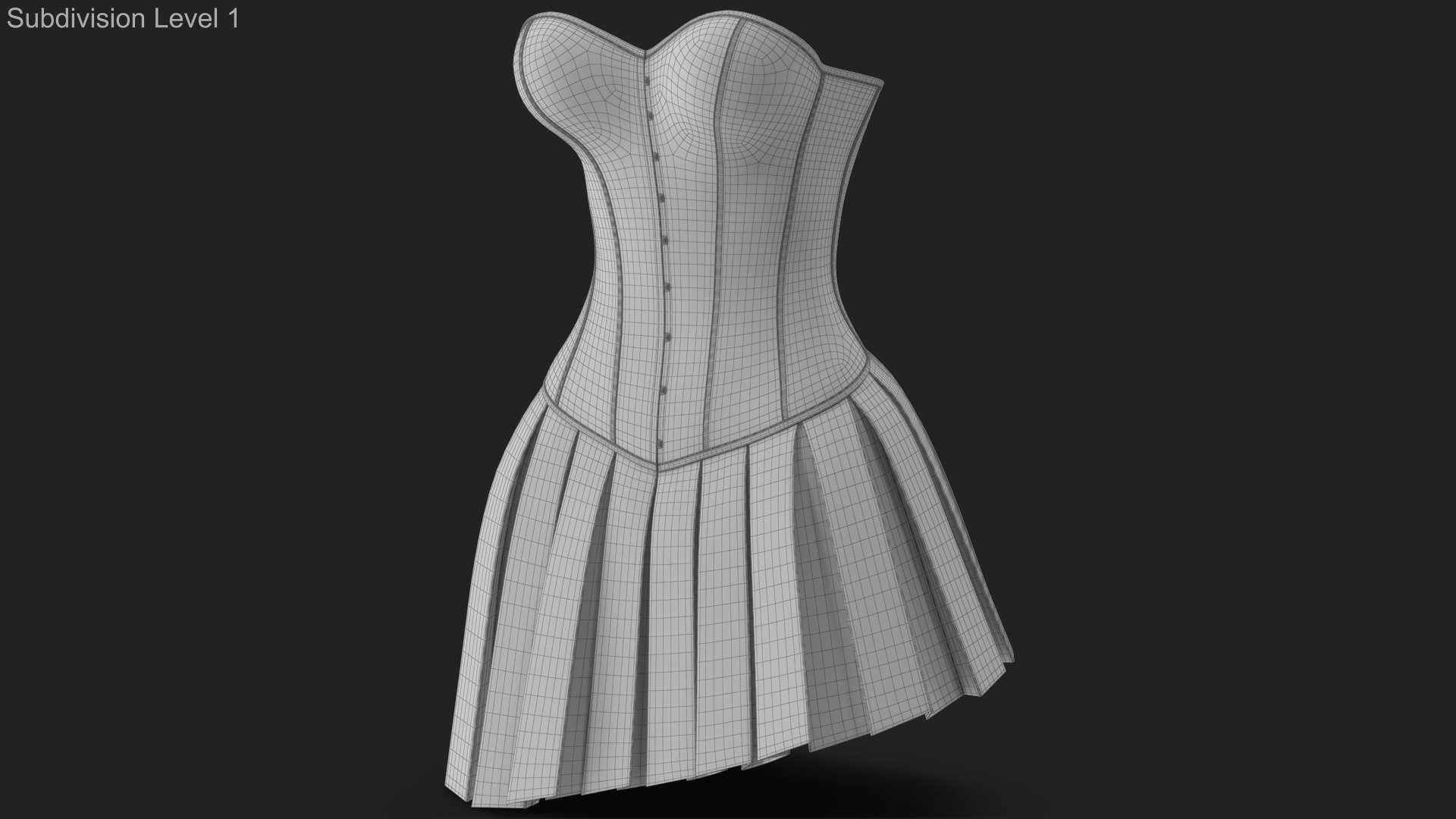 3D model Leather Corset with Skirt - TurboSquid 1773001
