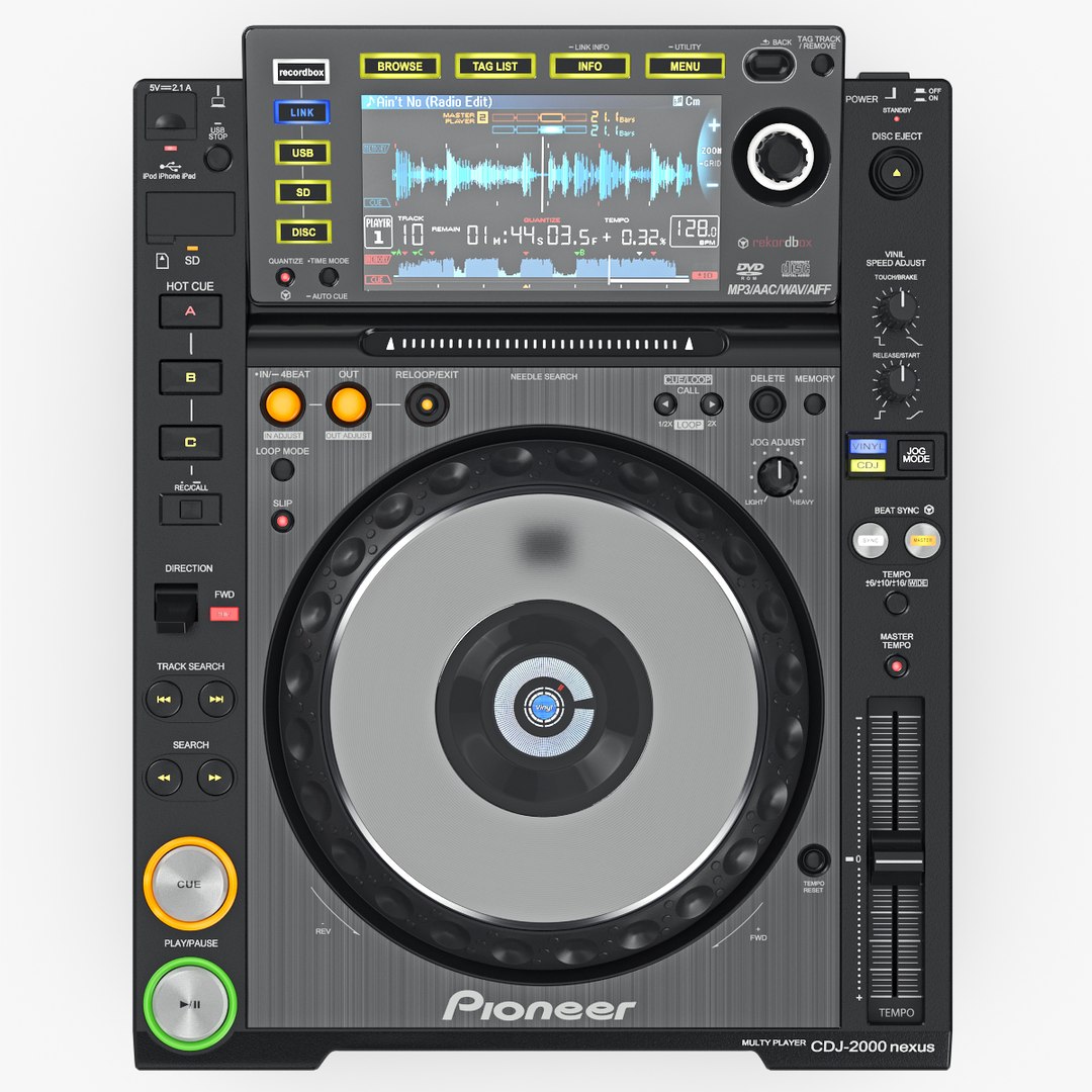 dj player pioner cdj-2000 3d model