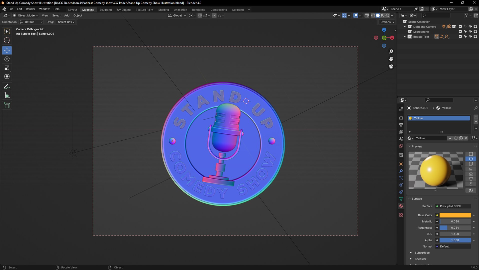 3D Stand Up Comedy Show 3D Illustration - TurboSquid 2230484