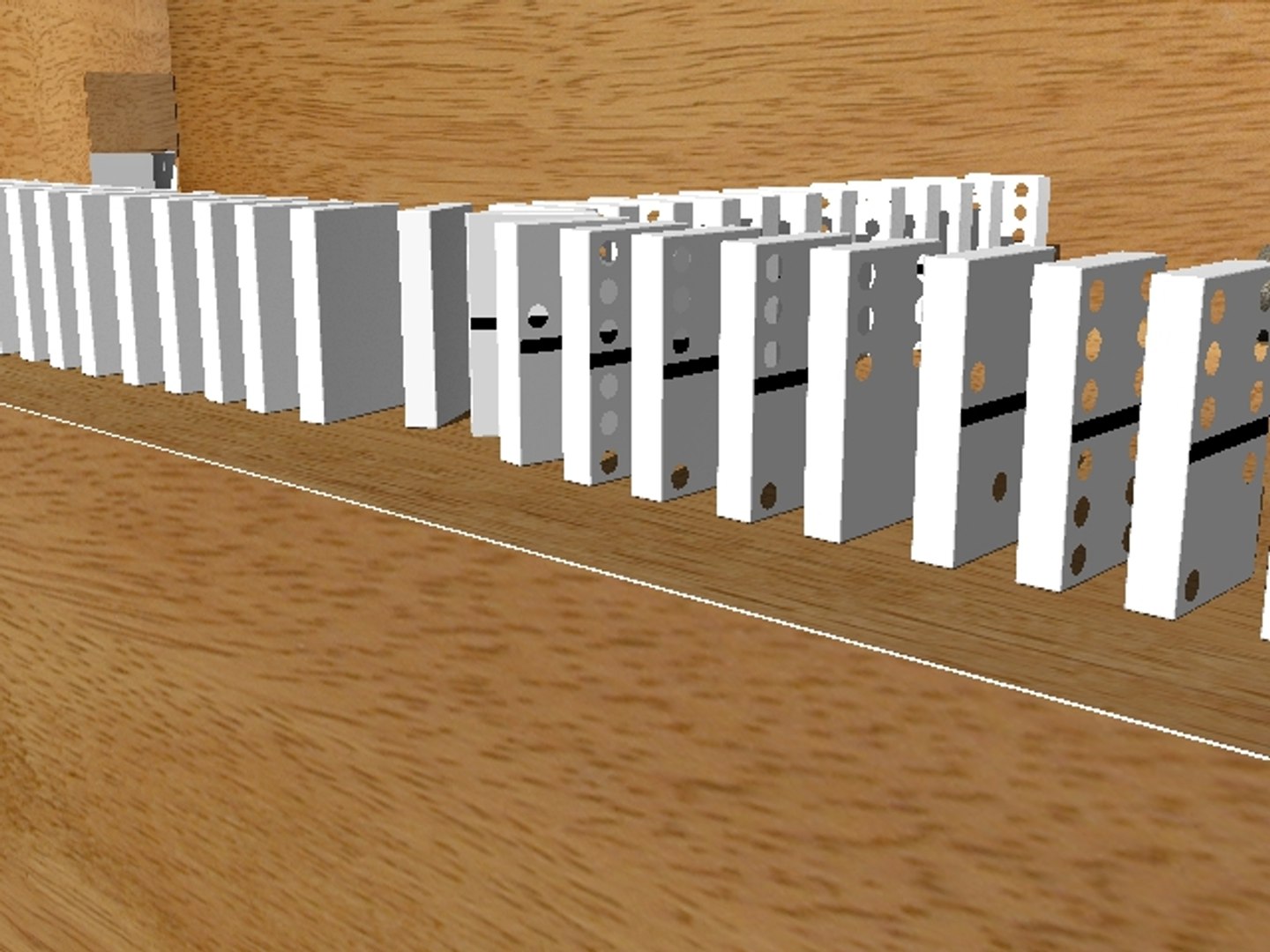 3d Model Dominoes Sequence