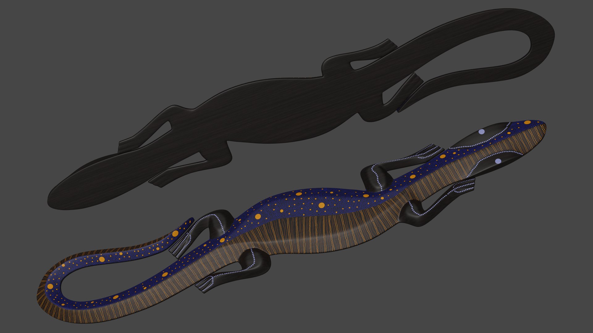 3D Wooden Gecko Wall Art - TurboSquid 2098848