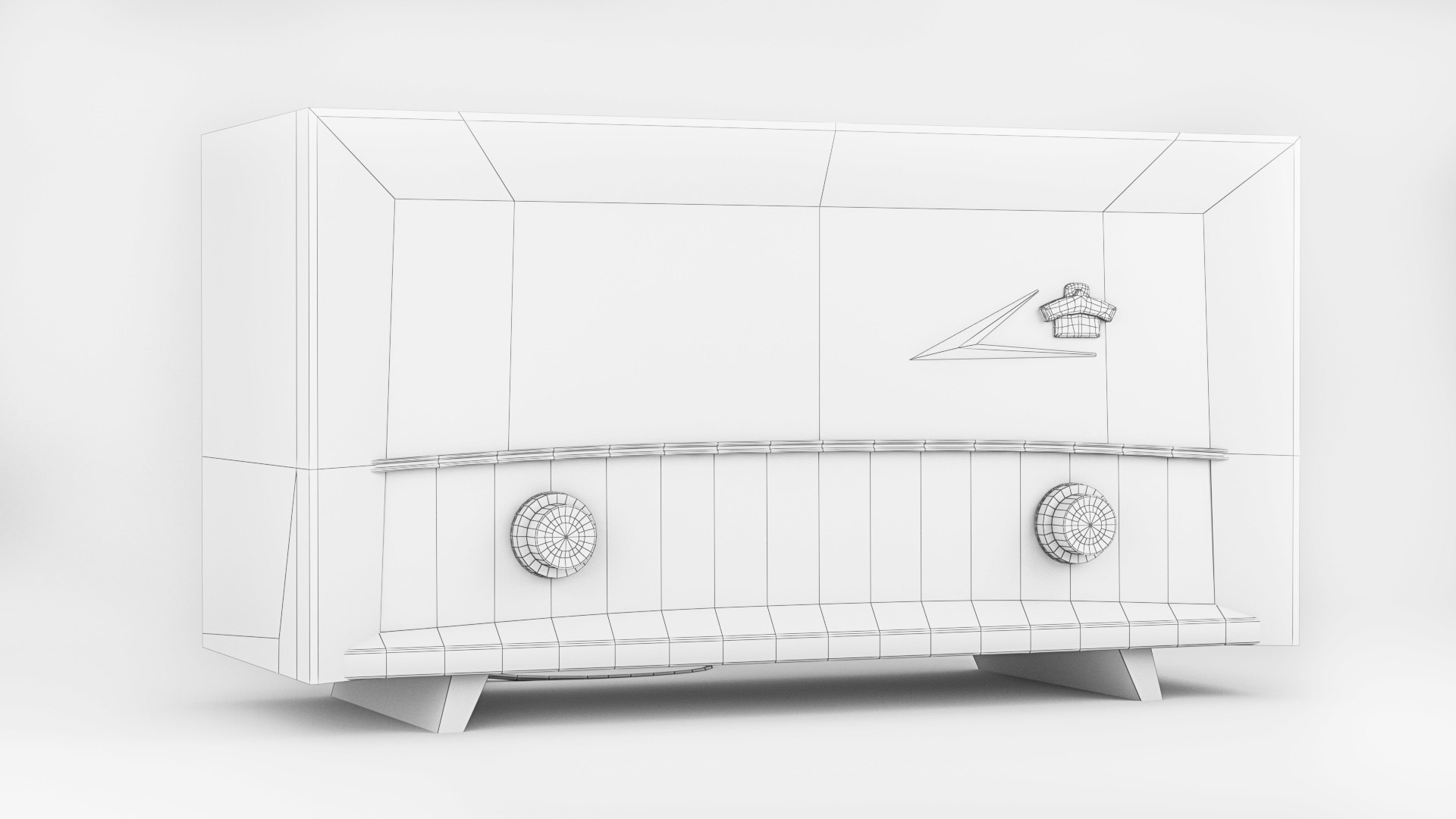 Vintage Low Poly Radio 3D Model - TurboSquid 1820586