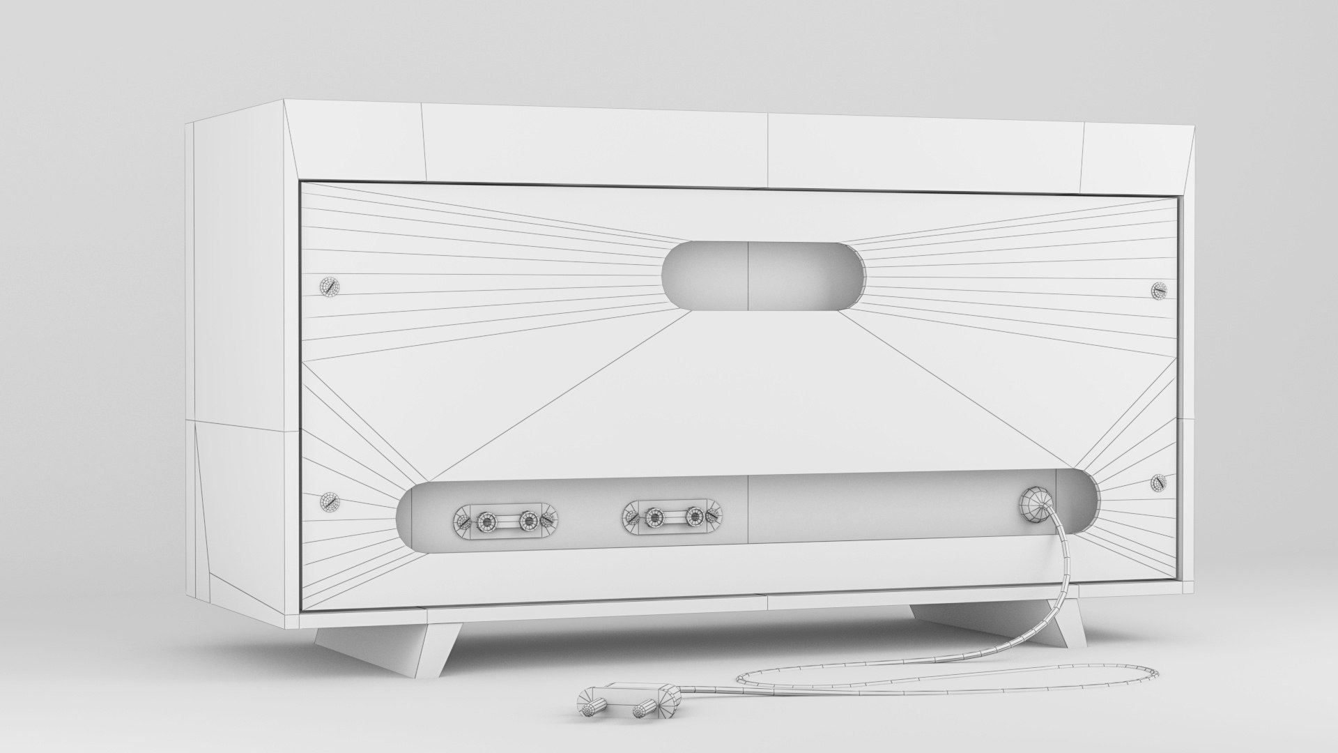 Vintage Low Poly Radio 3D Model - TurboSquid 1820586
