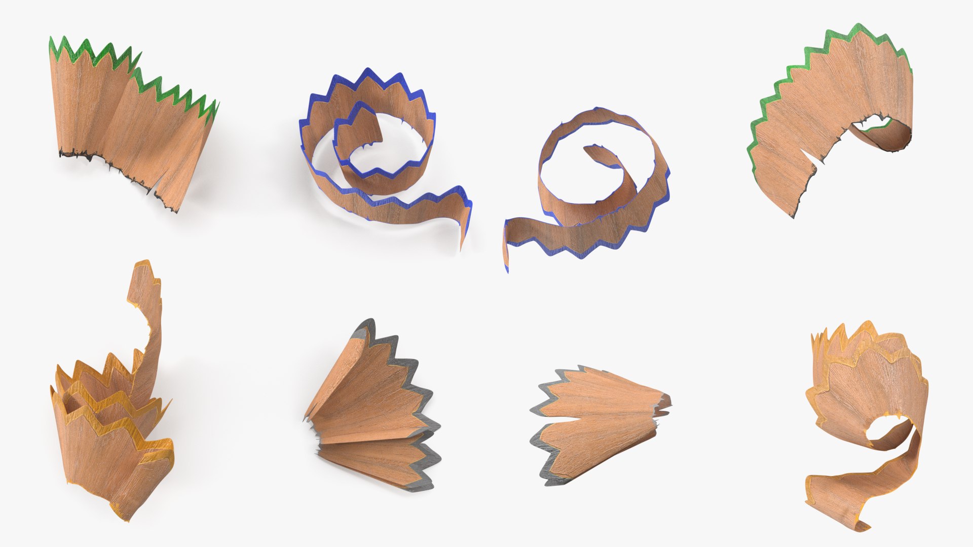 Shavings From Colorful Pencils 3D Model - TurboSquid 2105109