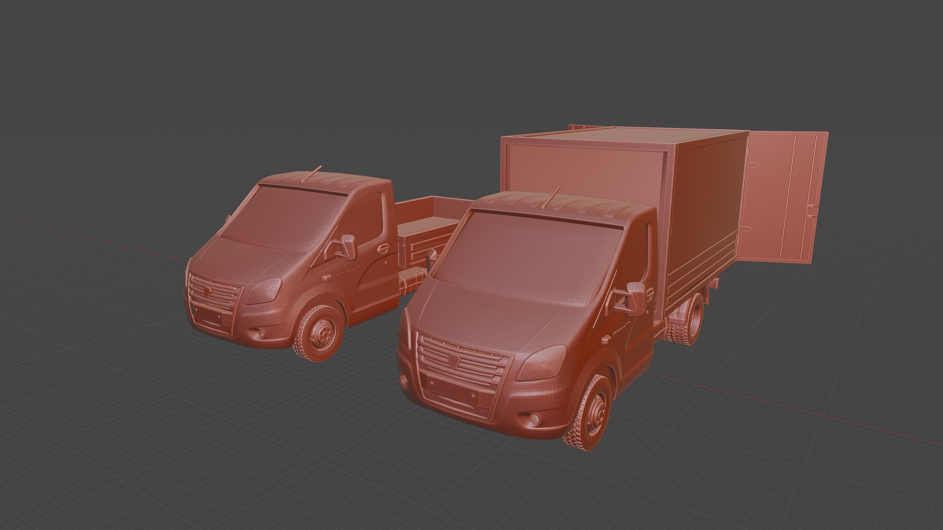 3D Model Gazel Next Modular 3D Printable Car Model With Integrated ...