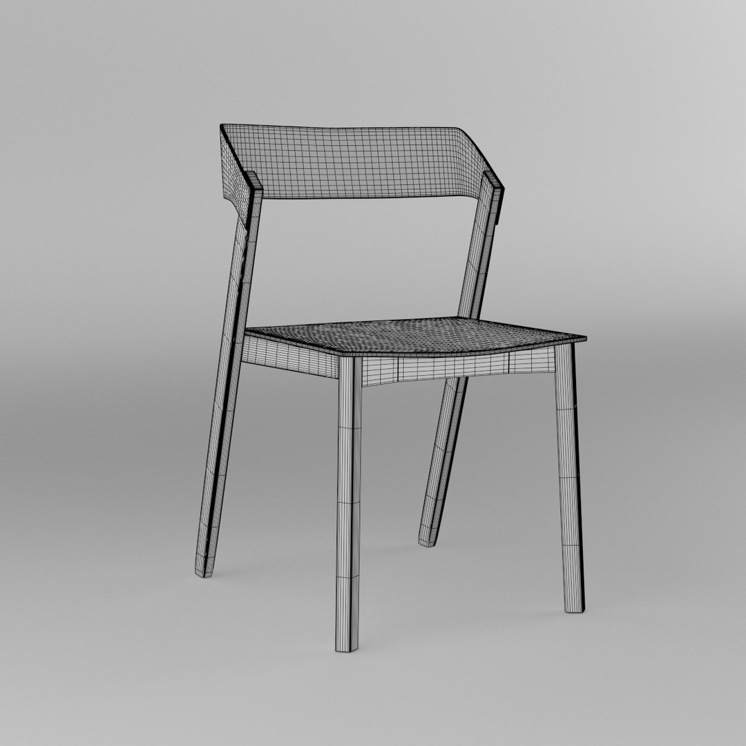 3d solid armchair blender model