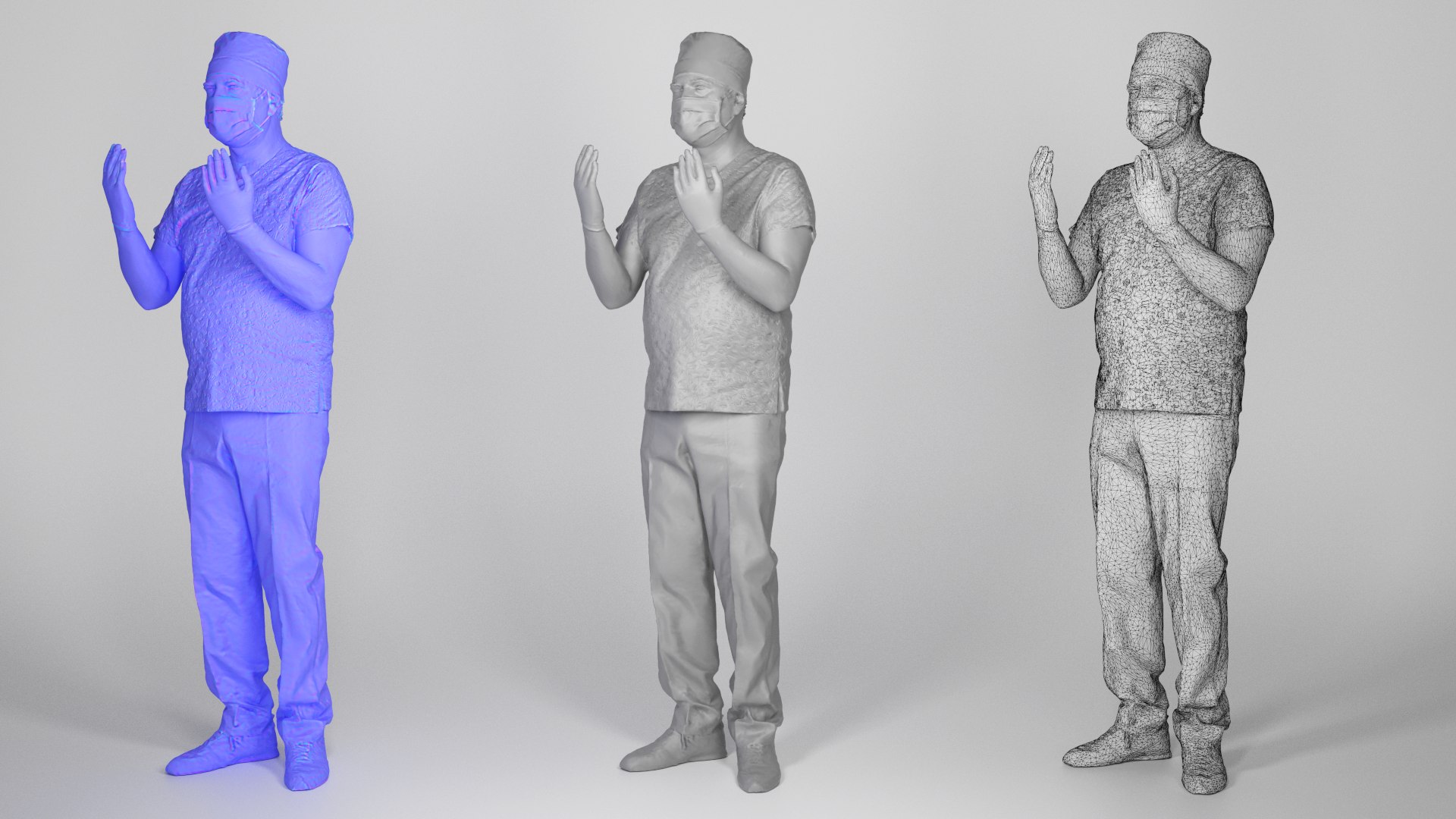 3D Adult Man Uniform Surgeon Model - TurboSquid 1507110