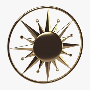 compass rose 3d model