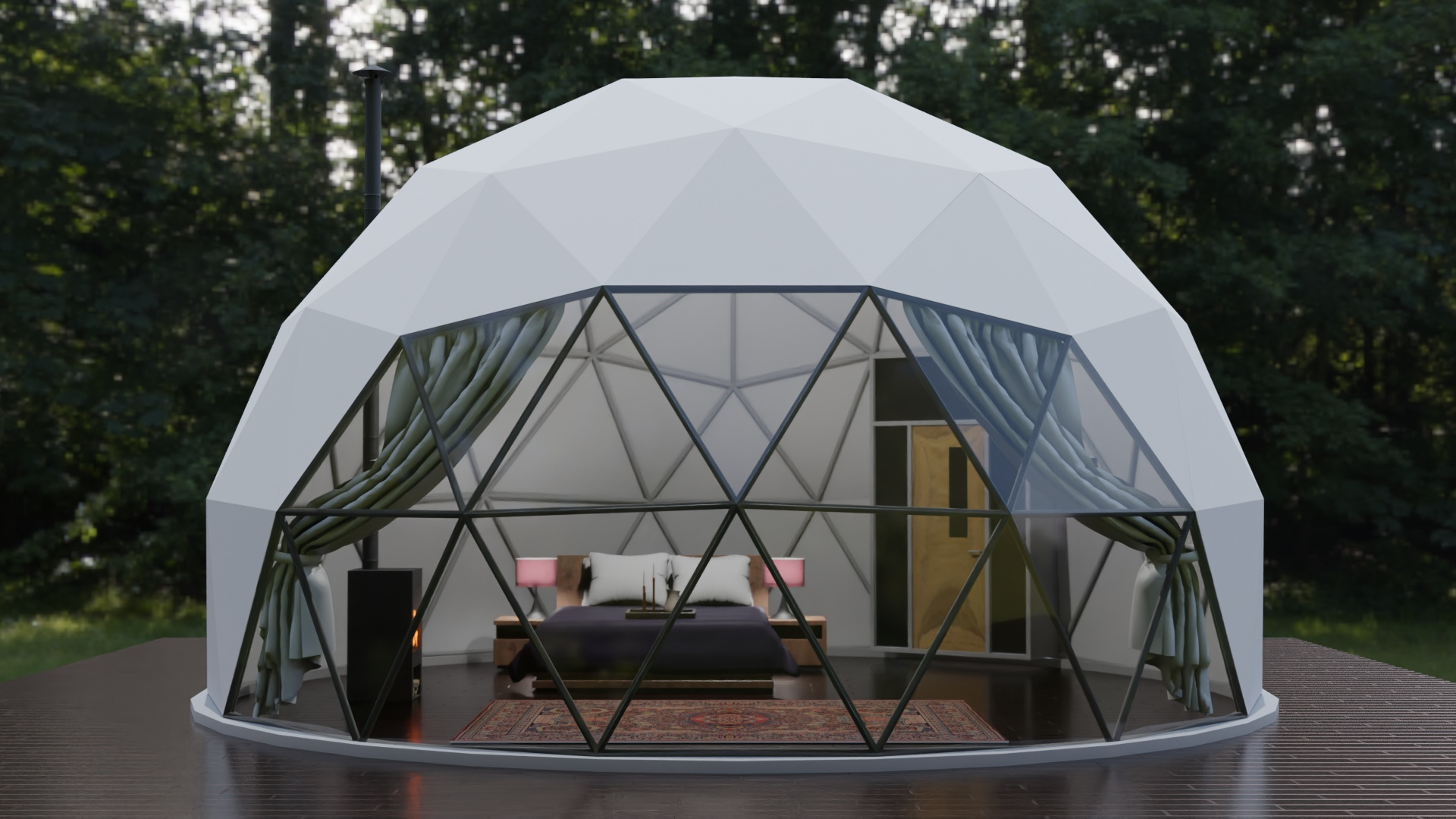 3D Glamping Dome Realistic - TurboSquid 1869170