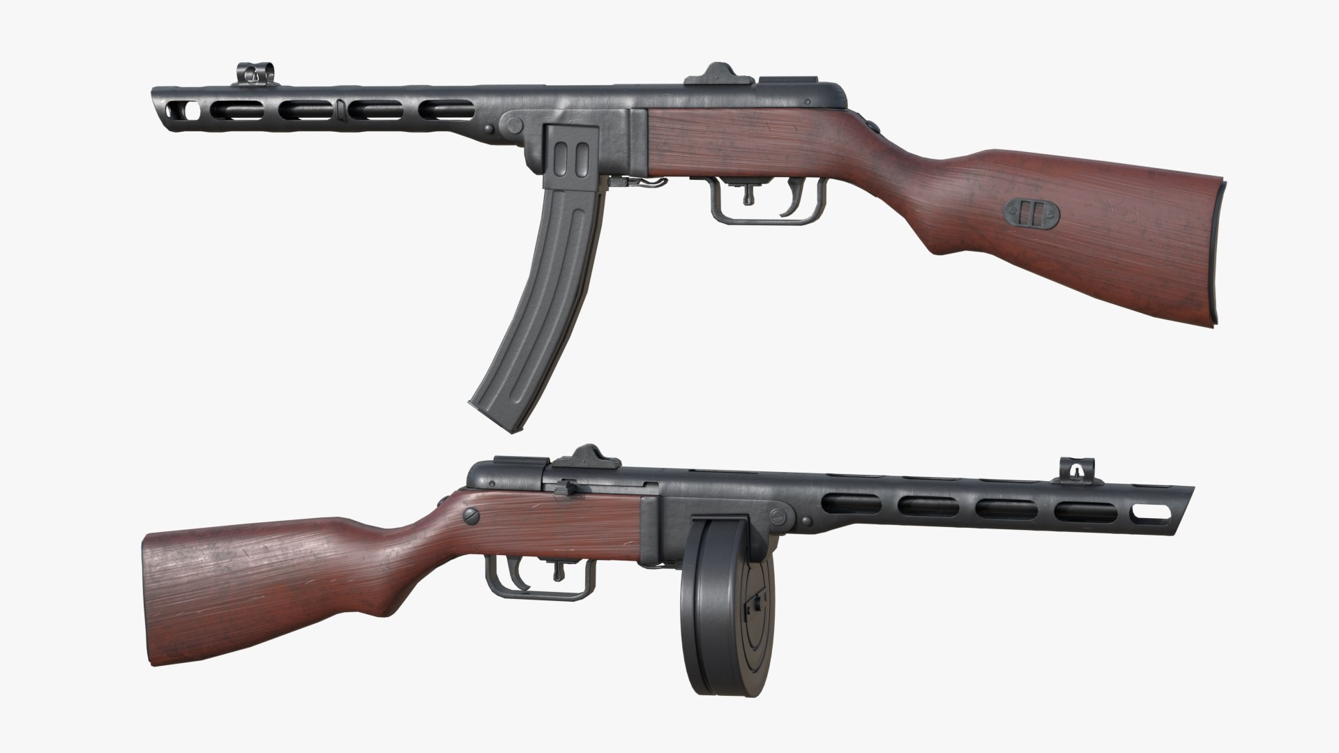 Ppsh-41 Soviet Submachine Model - TurboSquid 1340662