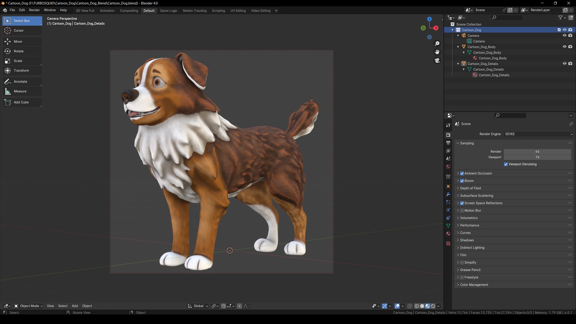 3D Cartoon Dog Game Ready PBR - TurboSquid 2154768