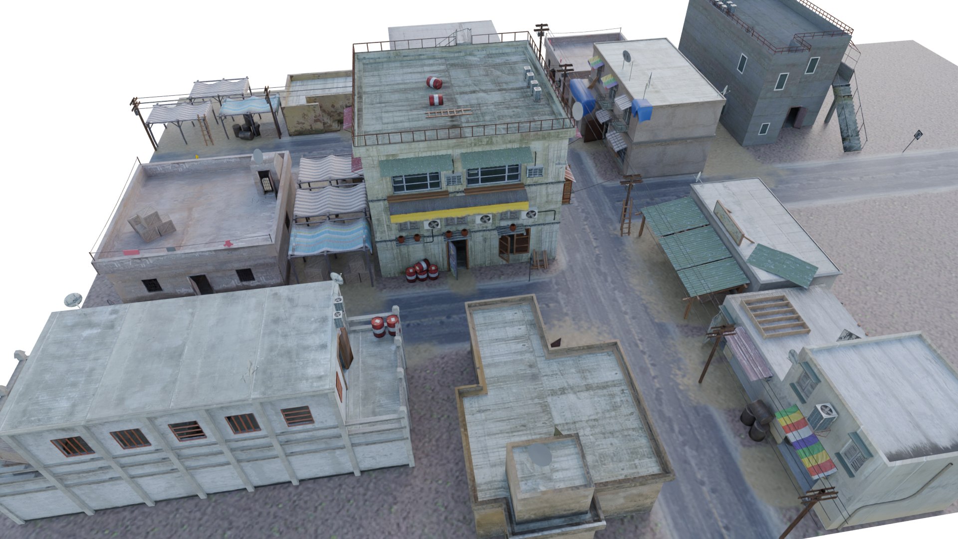 3D interior exterior slum city - TurboSquid 1699656