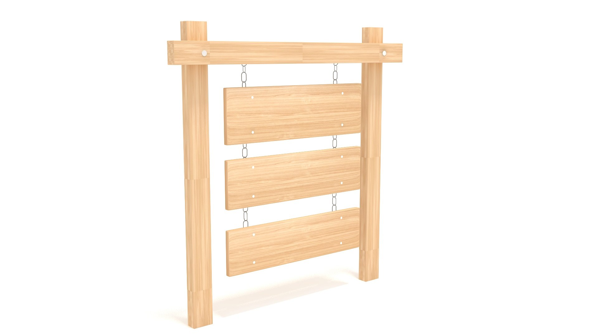 Wooden Signboard 3D model - TurboSquid 2104332