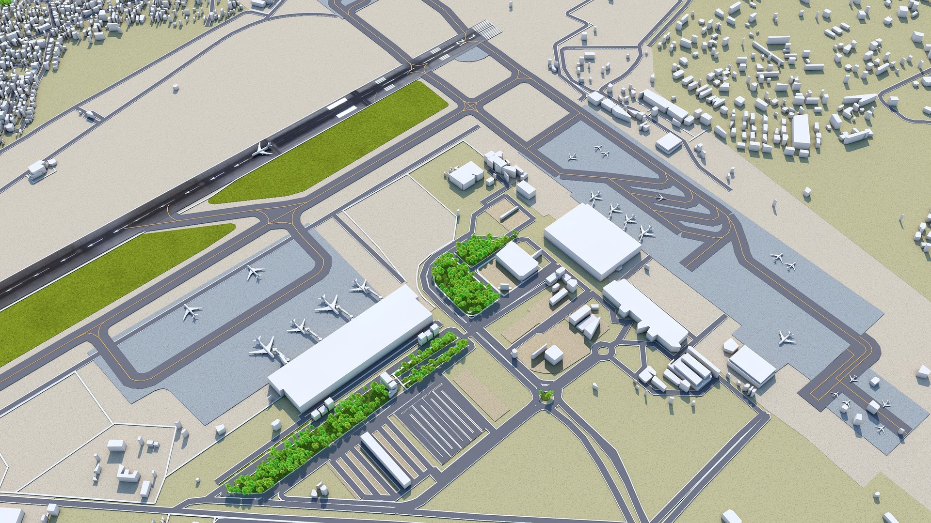 3D Sardar Vallabhbhai Patel International Airport Ahmedabad ...