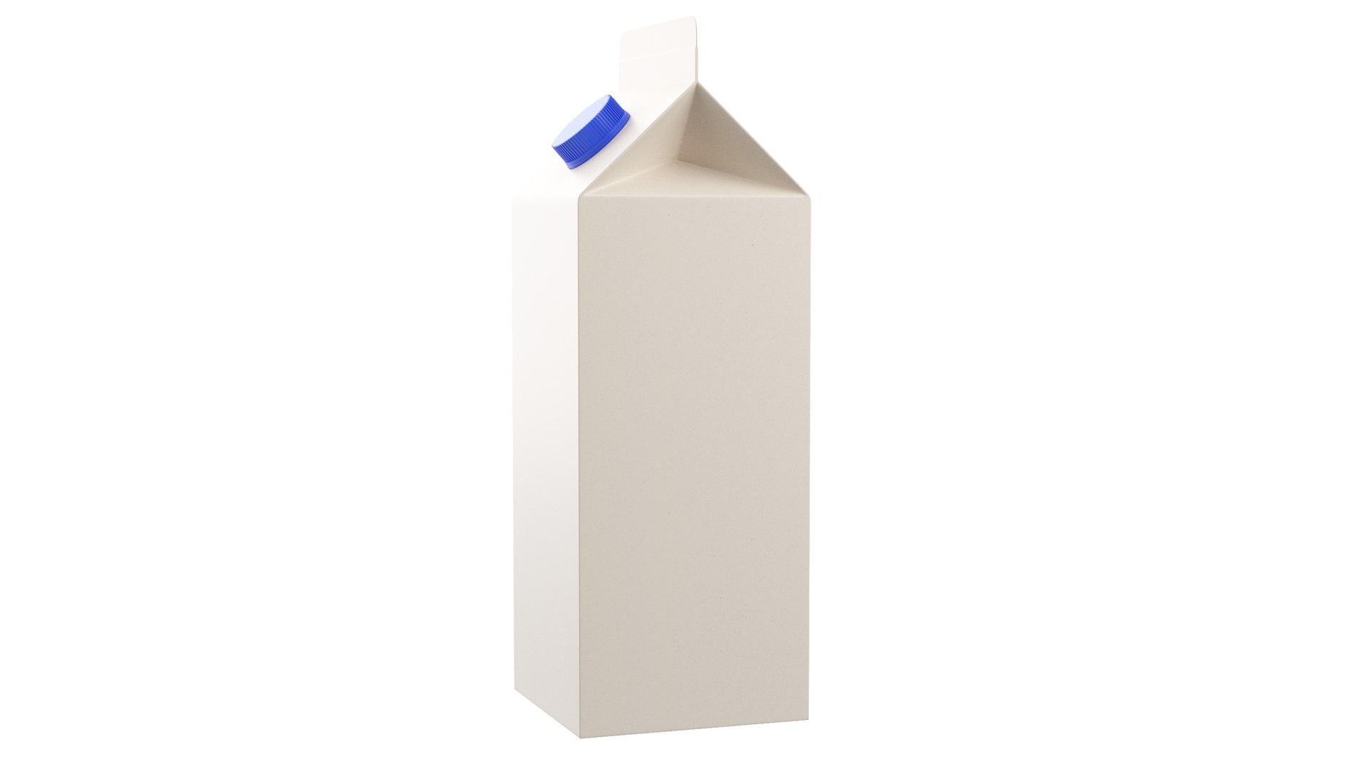 Gable Top Large Milk Package Model - TurboSquid 2366127