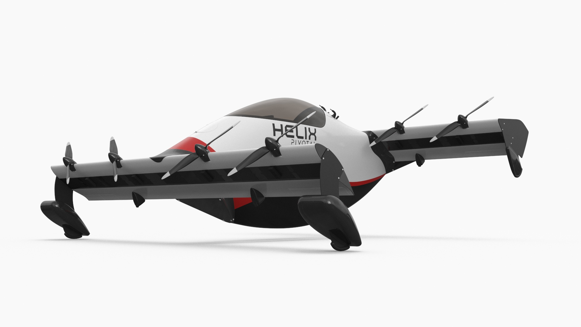 3D Helix Pivotal Electric VTOL Aircraft Rigged For Cinema 4D ...