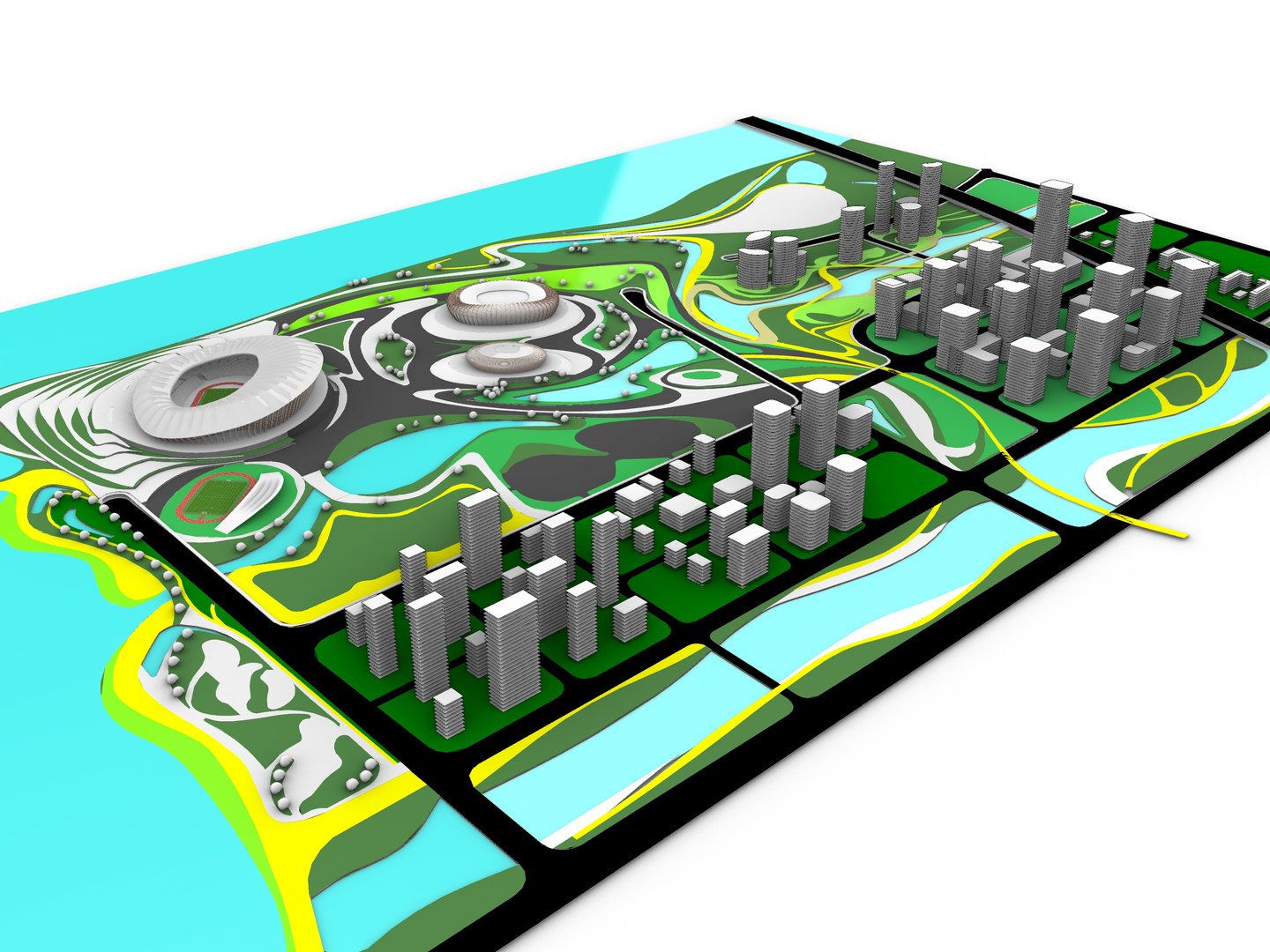 Masterplan Guangzhou Sport Center 3D Model - TurboSquid 2424813