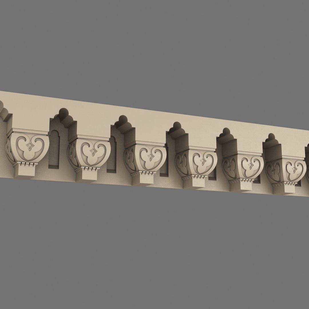 Classic Islamic Cornice 005 3D Model - TurboSquid 2087156