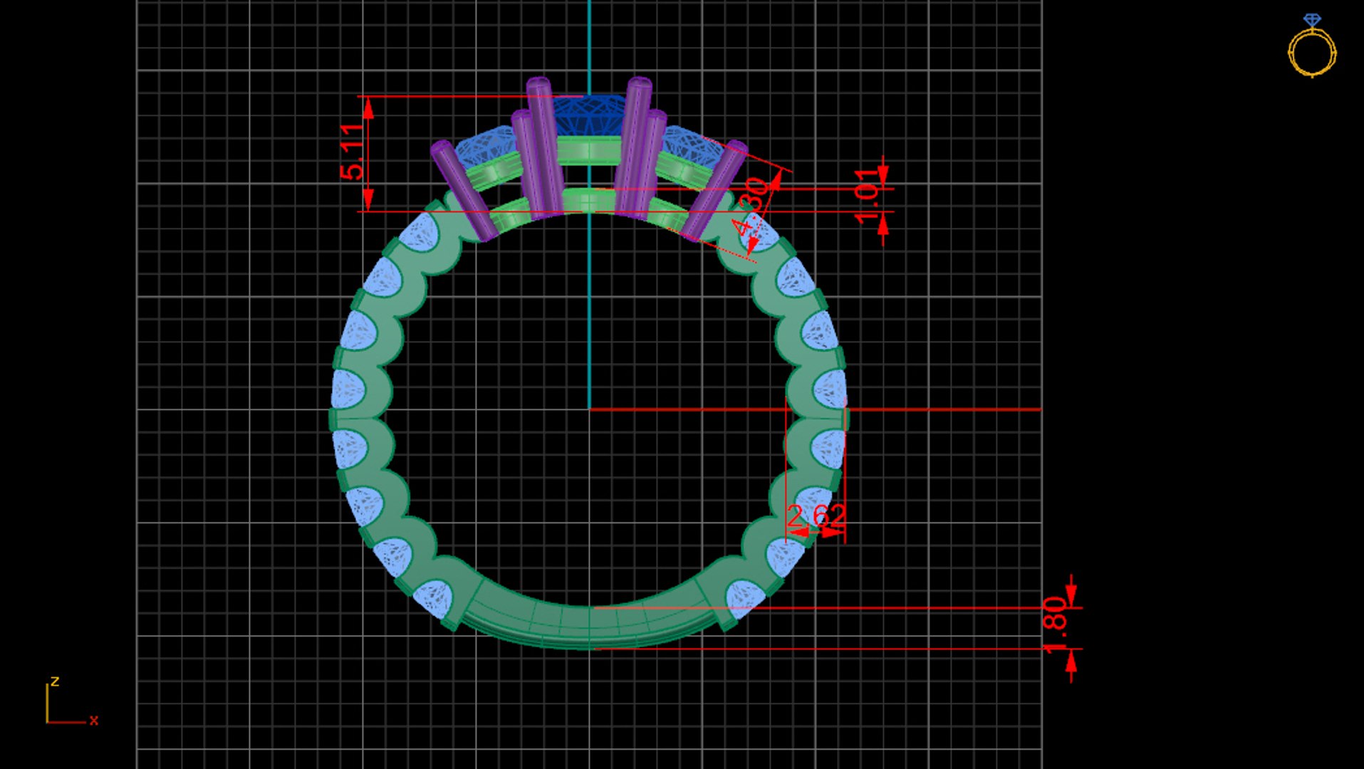 3D Gems Ring Oval Fancy Model - TurboSquid 1343070