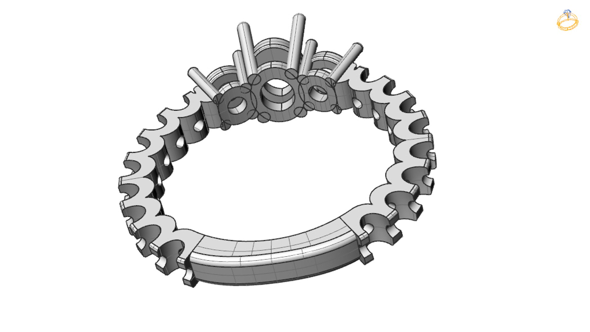 3D Gems Ring Oval Fancy Model - TurboSquid 1343070