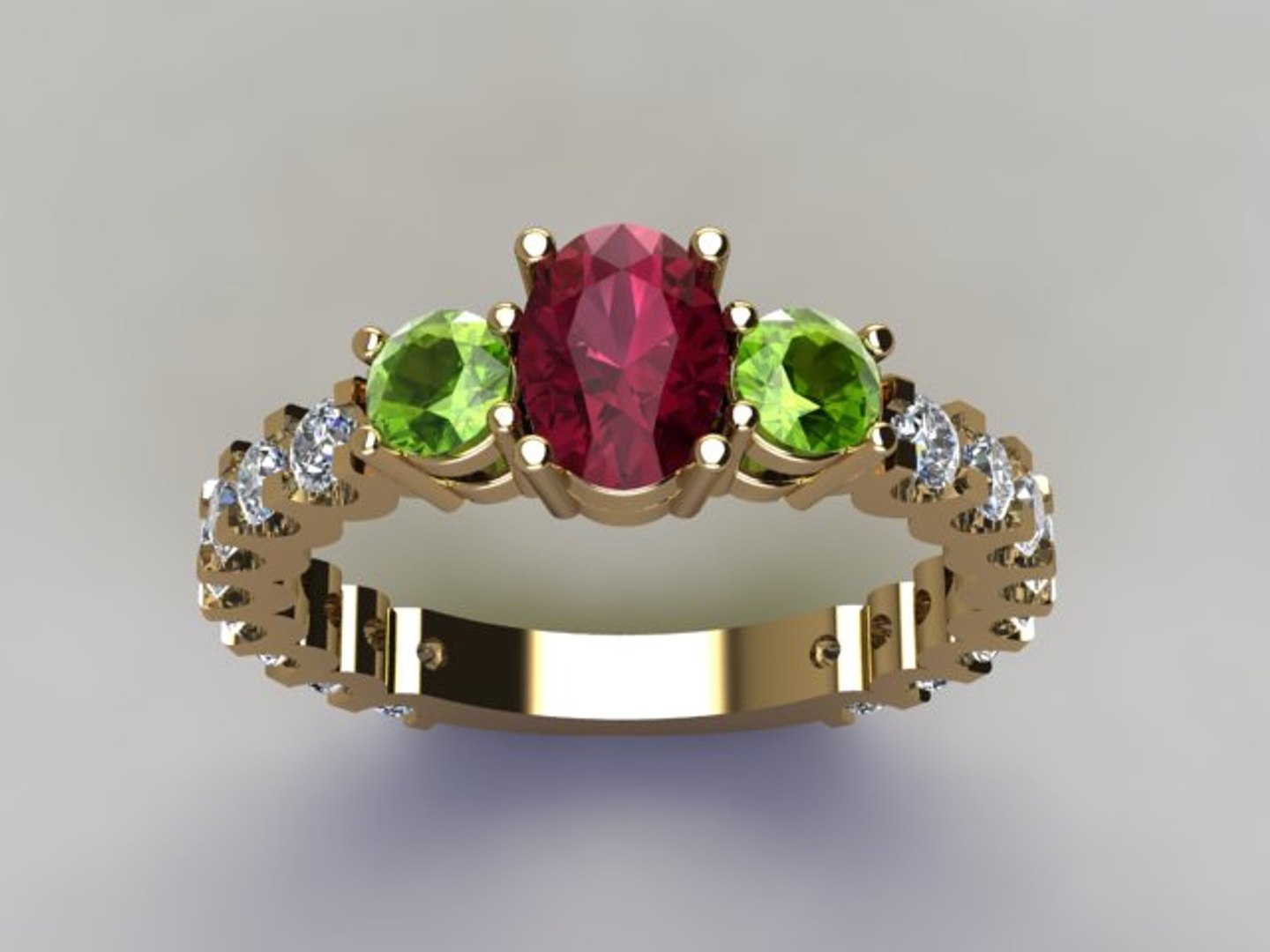 3D Gems Ring Oval Fancy Model - TurboSquid 1343070
