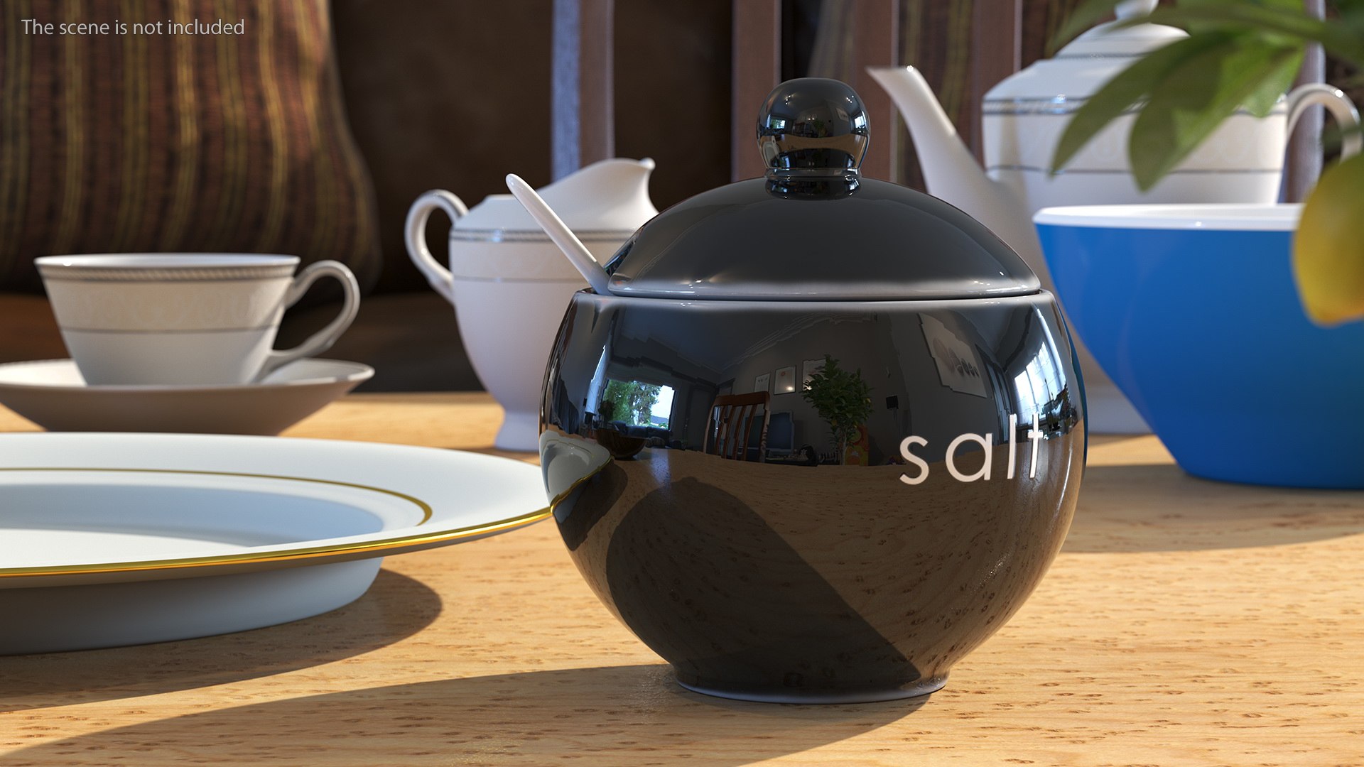 3D Salt Container Black - TurboSquid 1947892