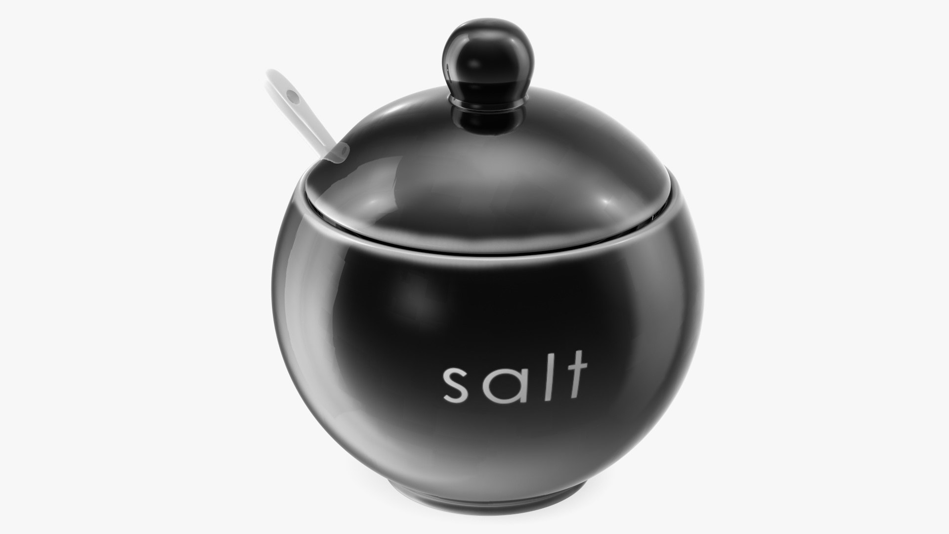 3D Salt Container Black - TurboSquid 1947892