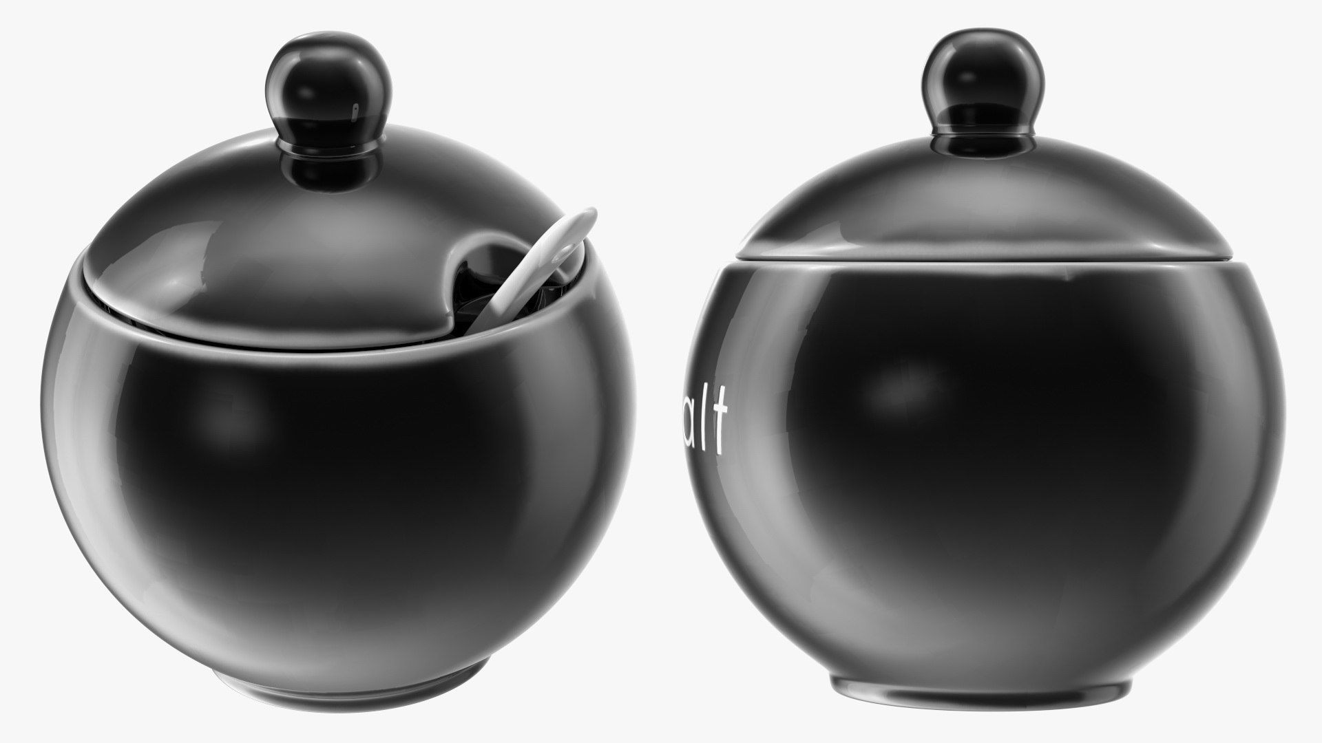 3D Salt Container Black - TurboSquid 1947892