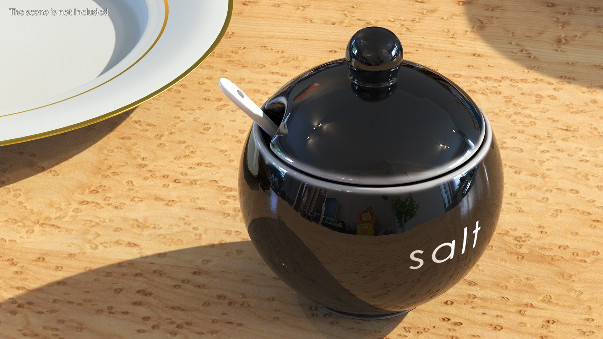 3D Salt Container Black - TurboSquid 1947892