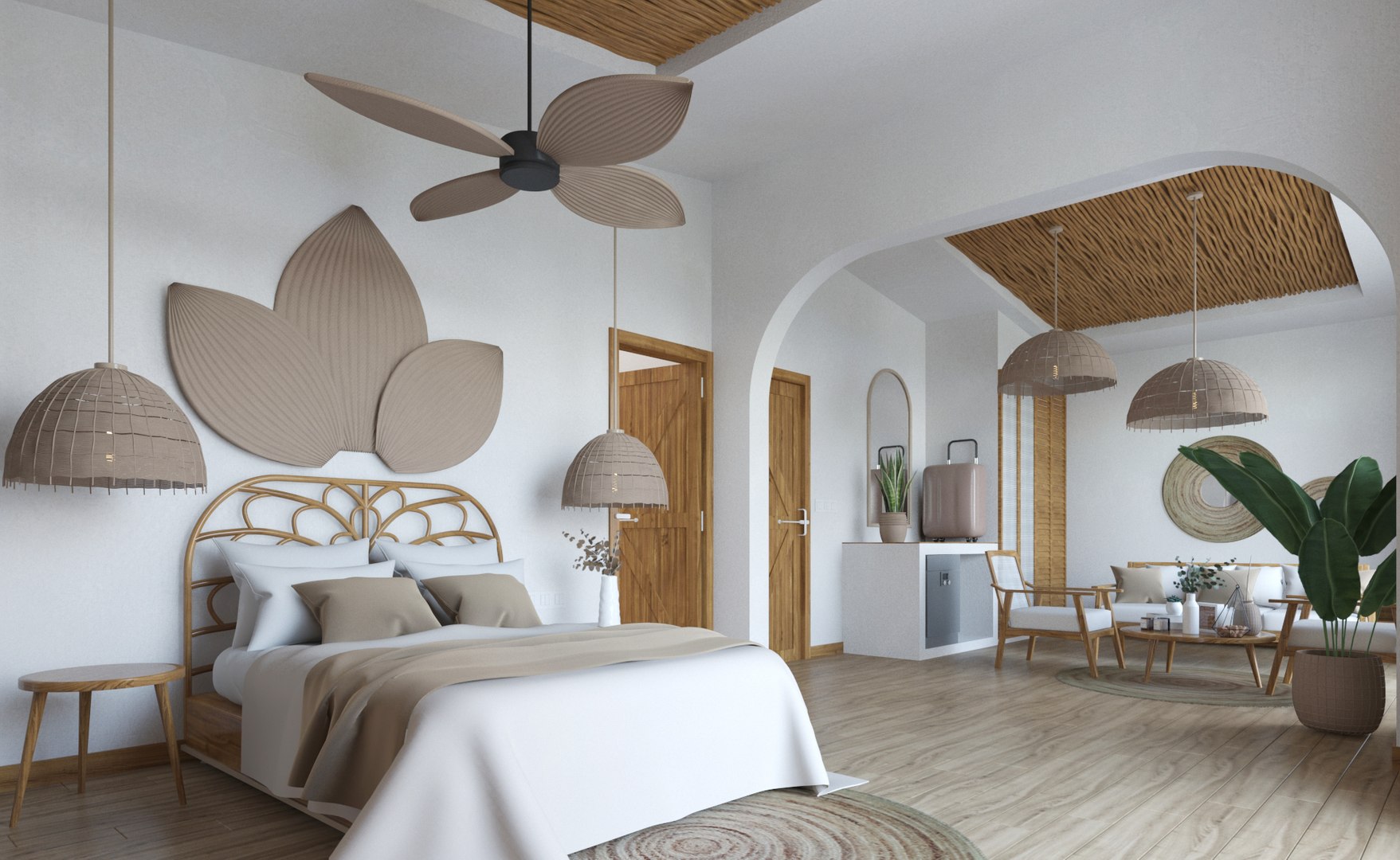 Boho Hotel Suite Interior 3D - TurboSquid 1887423