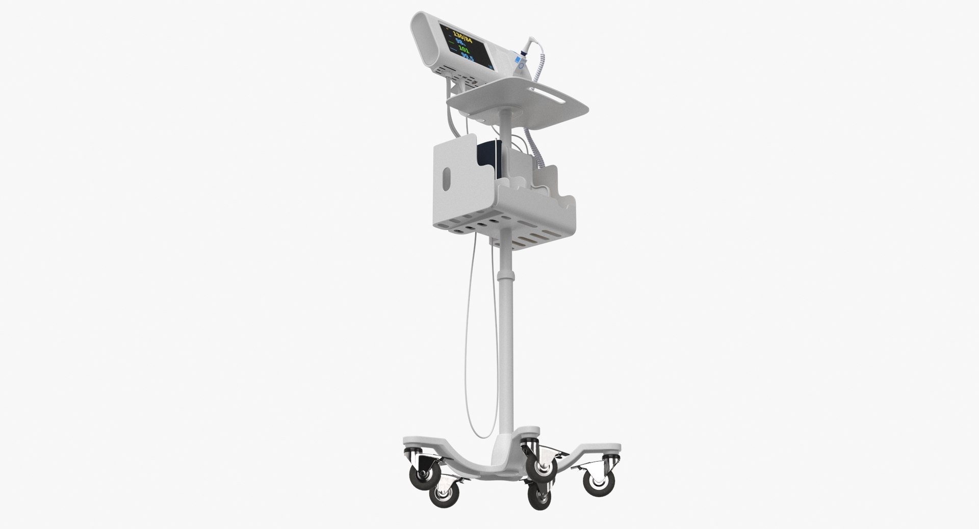 Mobile Vitals Cart 3D - TurboSquid 1925417