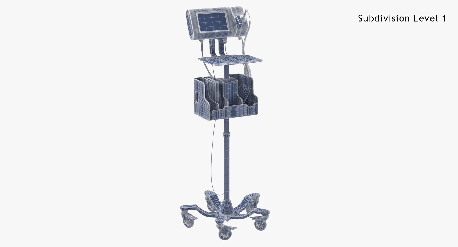 Mobile Vitals Cart 3D - TurboSquid 1925417